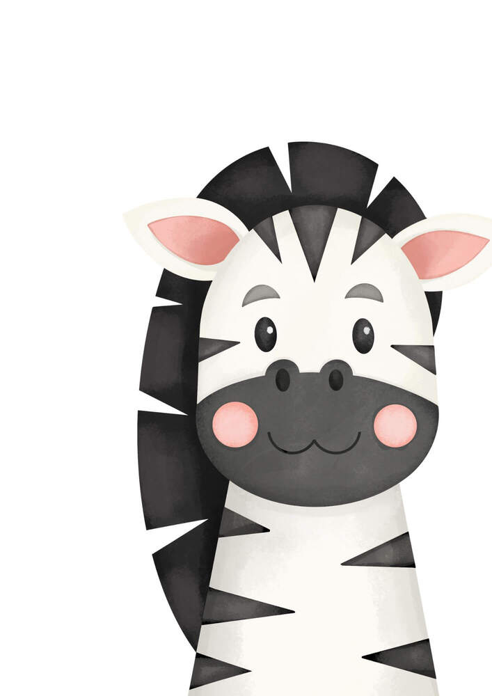 Lámina infantil zebra sonriente - Petite