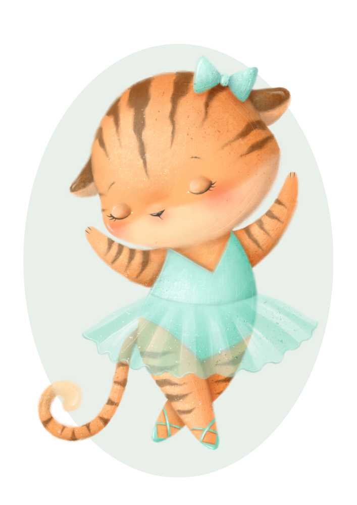 Lámina bailarina tigre - Petite